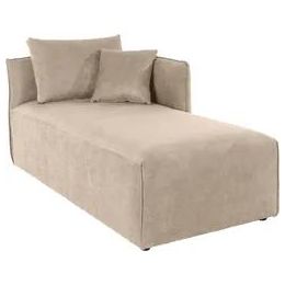 Ottomane OTTO HOME "N&ouml;re", beige, B:90cm H:74cm T:172cm, Samtoptik (100% Polyester);Struktur (100% Polypropylen);Webstoff (100% Polyester);Struktur fein (100% Polyester);Luxus-Microfaser Lederoptik (100% Polyester);Baumwoll-/Leinenmix (60% Baumwolle/40% Leinen), Sofas, Ottomane, Modul - zum Zusammenstellen; in vielen Bezugsqualit&auml;ten und Farben