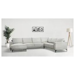 Wohnlandschaft OTTO HOME "OLAND U-Form, XXL, B: 342 cm, Skandi-Design", braun (latte), B:342cm H:85cm T:260cm, 100% Polyester, Sofas, Wohnlandschaft, Skandi-Design in Struktur, Flachgewebe, Luxus-Microfaser, Boucle