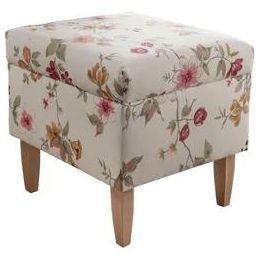 Hocker Home Affaire "Asino", bunt (blume), B:48cm H:40cm T:48cm, Hocker, Fu&szlig;hocker Sitzhocker