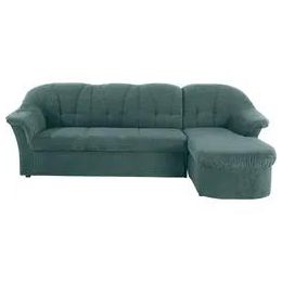 Ecksofa DOMO collection "Pegnitz, elegante R&uuml;ckensteppung, komfortabel, Breite 238cm, L-Form", blau (petrol), B:238cm H:82cm T:141cm, 95% Polyester, 5% Nylon, Sofas, Ecksofa, wahlweise mit Bettfunktion