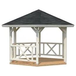 Holzpavillon Palmako "Betty", beige, B/H/T: 423cm x 313cm x 423cm, Pavillons, BxT: 423x423 cm, naturbelassen