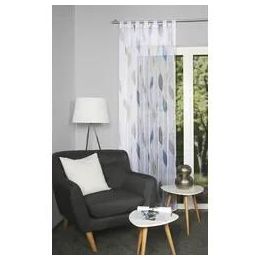 Gardine Home Wohnideen "PAOLO", bunt (blau, gr&uuml;n, gr&uuml;n), B:140cm H:145cm, Voile, Obermaterial: 100% Polyester, Gardinen, Gardine, halbtransparent