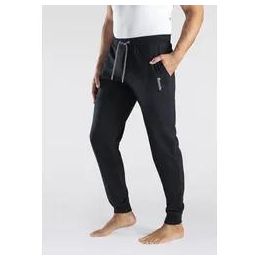 Sweathose BENCH. LOUNGEWEAR, Damen, Gr. 44/46 (S), N-Gr, schwarz, Sweatware, Obermaterial: 60% Baumwolle, 40% Polyester, unifarben, Basic, relaxed fit lang, Hosen Sweathose, Jogginghose mit Kordel, aus Baumwoll-Mix