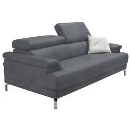 2,5-Sitzer Egoitaliano "Soul, Design und Sitzkomfort auf hohem Niveau, tolle Details", grau (opal grau), B:200cm H:76cm T:106cm, Luxus-Micofaser Lederoptik (100% Polyester) ist ein neues technisches Gewebe mit einem visuellen und taktilen Aspekt, der dem Nubuk sehr nahe kommt, mit innovativen Eigenschaften. Seine au&szlig;erordentliche Weichheit kommt von einem exklusiven Produktionsprozess, der Unreinh