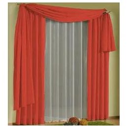 Gardine WIRTH "Daria" Gr. 4, rot, B:135cm H:245cm, Polyester, Gardinen, Gardine