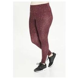 Funktionstights Q BY ENDURANCE "Lucy", Damen, Gr. 44, EURO-Gr&ouml;&szlig;en, rot (rot, pink), 72% Polyamid, 28% Elasthan, bedruckt, lang, Hosen, mit atmungsaktiver Funktion