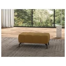 Sit & More Hocker SIT & MORE "Cool", gelb (senf), B:102cm H:45cm T:68cm, Hocker, Polsterhocker Sitzhocker, mit schwarzen F&uuml;&szlig;en