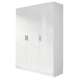 Dreht&uuml;renschrank Rauch "Kleiderschrank Schrank Garderobe Schlafzimmerschrank CELLE", wei&szlig; (alpinwei&szlig;, hochglanz wei&szlig;, griffe alu), B:136cm H:197cm T:54cm, Holzwerkstoff, Schr&auml;nke, Dreht&uuml;renschrank, in 4 Breiten und 2 H&ouml;hen, optional mit Schubk&auml;sten MADE IN GERMANY