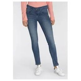 Skinny-fit-Jeans Gang "94MEDINA", Damen, Gr. 30, N-Gr, blau (stone wash), Denim/Jeans, Obermaterial: 90% Baumwolle, 8% Polyester, 2% Elasthan, skinny fit lang, Jeans, mit stylischer halb offener Knopfleiste