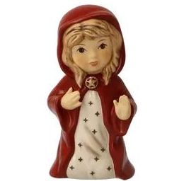 Krippenfigur Goebel "Maria, Weihnachtsdeko", rot (bunt), B:5cm H:8,5cm T:4cm, Steingut, Dekofiguren, historisches Motiv, zeitgem&auml;&szlig; gestaltet