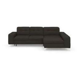 Sit & More Ecksofa SIT & MORE "Baviene L-Form", braun (espresso), B:286cm H:92cm T:176cm, Sofas, Ecksofa, inklusive Sitztiefenverstellung und Federkern, wahlweise Bettfunktion