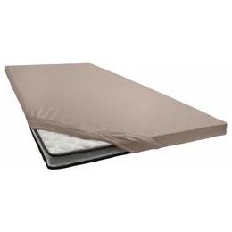 Spannbettlaken Primera "Elasthan-Feinjersey Topper", grau (taupe), 1 Stk., Jersey-Elasthan, 100x200 100x210 110x200 110x210 120x200 120x210 90x200 90x210 90x220 10cm, Jersey-Elasthan, Obermaterial: 95% Baumwolle, 5% Elasthan, Bettlaken, Spannbettlaken, Aus 95% gek&auml;mmter Baumwolle und 5% Elastan