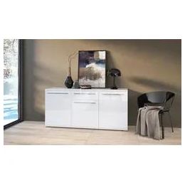 Kommode OTTO HOME "Piano", wei&szlig; (wei&szlig; hochglanz), B:150cm H:84,6cm T:45,2cm, Spanplatte, Sideboards, Kommode, UV lackiert, Soft-Close Funktion