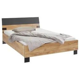 Futonbett wimex "Malm&ouml;, Bett Made in Germany", grau (plankeneichefarben, graphit), B:148cm H:94cm L:210cm, Betten, Futonbett, im beliebten Industrial look, 3 Breiten zur Auswahl