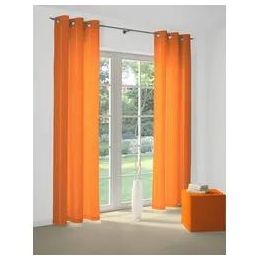 Vorhang WIRTH "Felsted" Gr. 5, orange, B:132cm H:255cm, Jacquard, Polyester, Gardinen