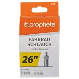 Fahrradschlauch Prophete "Fahrradschlauch", schwarz, Fahrradschl&auml;uche, 48mm, Dunlopventil (DV), 26 Zoll (66,04cm)