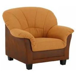 Sessel Home Affaire "Camelita zeitlos, bequeme Armlehnen, auch in Leder, Breite 93cm", braun (braun, senf), B:93cm H:86cm T:81cm, MELROSE/Struktur (100% Polyester);Echtleder mit Kunstleder im R&uuml;cken;Microfaser PRIMABELLE (100% Polyester);MELROSE (100% Polyester), Sessel, Sessel, 4 Bezugsstoffe zur Auswahl