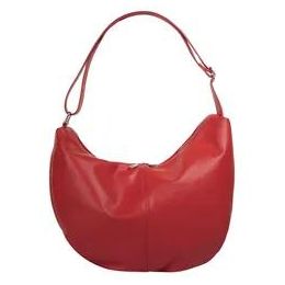 Shopper Samantha Look, Damen, Gr. B/H/T: 29cm x 24cm x 14cm onesize, rot, Leder, leicht gl&auml;nzend, unifarben, Taschen Shopper, echt Leder, Made in Italy