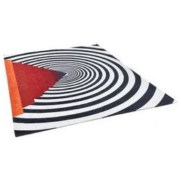 Teppich Gino Falcone "Cosima-117", rot, B:80cm H:3mm L:160cm, Polyester, Teppiche, Teppich, flachgewebt, Jaquard, mit Chenillegarn, modernes geometrisches Design