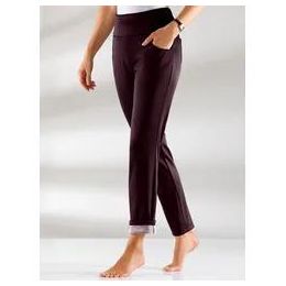 Schlupfhose Classic Basics, Damen, Gr. 22, Kurzgr&ouml;&szlig;en, rot (bordeaux), 97% Polyester, 3% Elasthan, unifarben, lang, Hosen Schlupfhose
