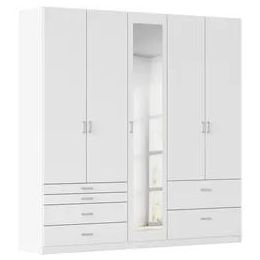 Kleiderschrank Rauch "Kleiderschrank Schrank Garderobe W&auml;scheschrank WILDBERG", wei&szlig; (alpinwei&szlig;), B:226cm H:229cm T:54cm, Holzwerkstoff, Schr&auml;nke, Kleiderschrank, mit 6 Schubladen, obere Schublade mit Holz-Einteilung MADE IN GERMANY