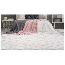 Teppich me gusta "Vivica 200" Gr. 31, rosa (ros&eacute;, wei&szlig;), B:80cm H:20mm L:250cm, Kunstfaser, Teppiche, Teppich, besonders weich durch Microfaser, Wohnzimmer