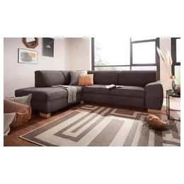 Ecksofa DOMO collection "Incanto kubische Formensprache, komfortabel, L-Form", braun (espresso), B:260cm H:81cm T:195cm, Sofas, Ecksofa, wahlweise mit Bettfunktion