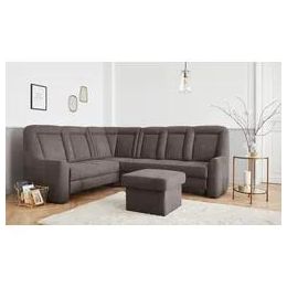 Sit & More Ecksofa SIT & MORE "Melissa L-Form", braun (espresso), B:257cm T:217cm, 98% Polyester 2% Polyamid, Sofas, Ecksofa, klassisches Polsterprogramm, wahlweise Bettfunktion und Schubkasten