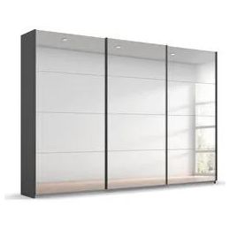 Schwebet&uuml;renschrank Rauch "Kleiderschrank Schrank Garderobe W&auml;scheschrank Ankleide ORACLE", grau (graumetallic), B:271cm H:210cm T:62cm, Holzwerkstoff, Schr&auml;nke, Schwebet&uuml;renschrank, mit vollfl&auml;chig aufgelegten Spiegelelementen MADE IN GERMANY