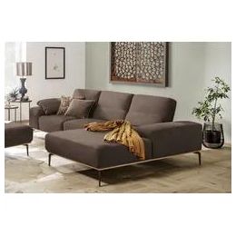 Ecksofa W.Schillig "run, Designsofa mit tollem Sitzkomfort, L-Form", braun (chocolate w82), B:299cm H:88cm T:178cm, Longlife Xtra-Leder Z73: Naturwalkleder der Luxusklasse aus den erlesensten Rohh&auml;uten. Hautst&auml;rke 1, 1 &ndash; 1, 3 mm;ROHLEDER Jacquard-Flachgewebe Q2 W60 (63% Polyester, 37% Polyacryl);ROHLEDER Chenille-Flachgewebe Q2 W77 (68% Polyacryl, 32% Polyester);Stoff S37 (100% Polyester), Sofas, 