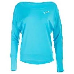 Langarmshirt WINSHAPE "MCS002", Damen, Gr. XS, blau (sky blau), 50% Modal, 50% Baumwolle, U-Boot-Ausschnitt, Shirts Langarmshirt, Ultra leicht