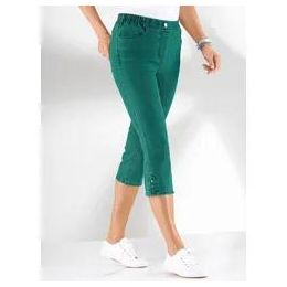 Caprijeans Classic Basics, Damen, Gr. 20, Kurzgr&ouml;&szlig;en, gr&uuml;n (smaragd), 96% Baumwolle, 4% Elasthan, unifarben, 3/4-L&auml;nge, Jeans