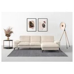 Sit & More Ecksofa SIT & MORE "Cabana L-Form", beige (creme), B:301cm H:84cm T:195cm, 100% Polyester, Sofas, Ecksofa, Recamiere, wahlweise mit Sitztiefen-, Armlehnen- und Kopfteilfunktion
