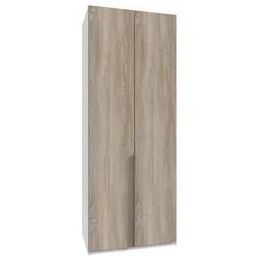 Kleiderschrank wimex "New York", wei&szlig; (wei&szlig;, front struktureichefarben hell), B:90cm H:236cm T:58cm, Schr&auml;nke, Kleiderschrank, in vielen Breiten, 208 oder 236cm hoch