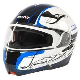 Nerf Motorradhelm NERVE "NH5008" Gr. XXL, schwarz (wei&szlig;, blau, schwarz), Helme, XXL Kopfumfang: 63cm - 63cm