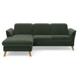 Sit & More Ecksofa SIT & MORE "Romero L-Form", gr&uuml;n (jungle), B:245cm H:91cm T:178cm, 90% Polyester 10%Polyamid, Sofas, Ecksofa, wahlweise mit oder ohne Relax-Funktion, Bettfunktion, Bettkasten