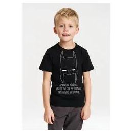 T-Shirt logoshirt "DC Comics - Batman, Always Be Yourself", M&auml;dchen, Gr. 140, schwarz, 100% Baumwolle, bedruckt, normal, Rundhals, Shirts T-Shirt, mit lizenziertem Print