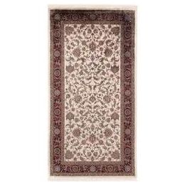 Teppich OCI DIE TEPPICHMARKE "SILK LINE ALLOVER", rot (rot, creme), B:80cm H:5mm L:150cm, Modal, Teppiche, Teppich, Kurzflor,Seide, hochwertig, Wohnzimmer