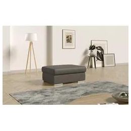 Sit & More Polsterhocker SIT & MORE "Broadway", grau (grau, grau), B:99cm H:42cm T:65cm, Luxus-Microfaser aus 100% Polyester, Hocker, Polsterhocker