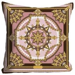 Dekokissen queence "&raquo;Ornament&laquo;", bunt (bunt, bedruckt), B:40cm L:40cm, Polyester, Dekokissen_Sitzkissen_Kissenh&uuml;llen, Kissenh&uuml;lle ohne F&uuml;llung, 1 St&uuml;ck