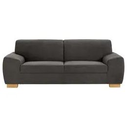 2,5-Sitzer DOMO collection "Incanto, kubische Formensprache, komfortabel, flache Armlehnen", braun (espresso), B:220cm H:81cm T:89cm, Sofas