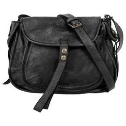 Umh&auml;ngetasche Samantha Look, Damen, Gr. B/H/T: 30cm x 26cm x 11cm onesize, schwarz, Leder, gepflegt, Taschen Umh&auml;ngetasche, echt Leder, Made in Italy