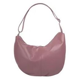Shopper Samantha Look, Damen, Gr. B/H/T: 29cm x 24cm x 14cm onesize, lila (violett), Leder, leicht gl&auml;nzend, unifarben, Taschen Shopper, echt Leder, Made in Italy