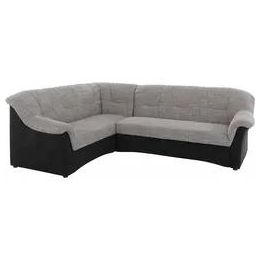 Ecksofa DOMO collection "Sarafina zeitlos&bequem, optional mit Federkern, Breite 240cm, L-Form", schwarz-wei&szlig; (schwarz, wei&szlig;, grau), B:240cm H:83cm T:190cm, Microfaser PRIMABELLE (100% Polyester) / Struktur (90% Polyester; 10% Polyacryl);Luxus-Microfaser (92% Polyester, 8% Nylon);Microfaser PRIMABELLE (100% Polyester), Sofas, Ecksofa, wahlweise mit Bettfunktion