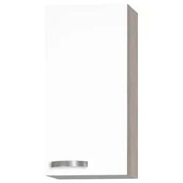 H&auml;ngeschrank Optifit "Faro", wei&szlig; (wei&szlig; glanz), B:40cm H:89,6cm T:34,6cm, Schr&auml;nke, H&auml;ngeschrank, mit Metallgriff, Breite 40 cm