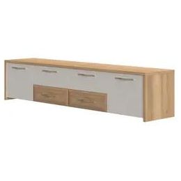 TV-Board OTTO HOME "Gala", beige (beige, pacific walnuss decor), B:219cm H:48cm T:46cm, Holzwerkstoff, MDF, Sideboards, TV-Board, UV lackiert, kratzfest, hochgl&auml;nzend