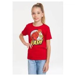 T-Shirt logoshirt "The Fastest Man Alive", M&auml;dchen, Gr. 158/164, rot, 100% Baumwolle, bedruckt, normal, Rundhals, Shirts T-Shirt, mit coolem Superhelden-Print