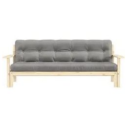 Schlafsofa KARUP DESIGN "Unwind", grau (light grau), B:190cm H:14cm T:92cm, Sofas, Schlafsofa, Mit Holzstruktur, inkl. Futonmatratze, Liegefl&auml;che 130x190 cm