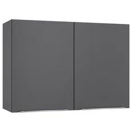 H&auml;ngeschrank KOCHSTATION "KS-Aken", grau (anthrazit), B:100cm H:70,4cm T:34,6cm, Schr&auml;nke, H&auml;ngeschrank