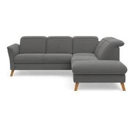 Sit & More Ecksofa SIT & MORE "Romero L-Form", grau, B:250cm H:91cm T:220cm, 90% Polyester 10%Polyamid, Sofas, Ecksofa, wahlweise mit oder ohne TV-Funktion, Bettfunktion, Bettkasten